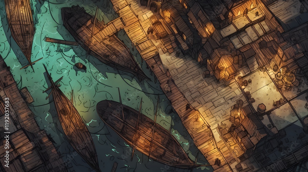 Ilustración de Stock dnd battle map Illustration map for games graphics ...