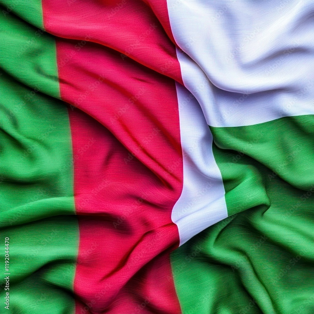 Draped Italian Flag Colorful Fabric Texture National Symbol Italy ...
