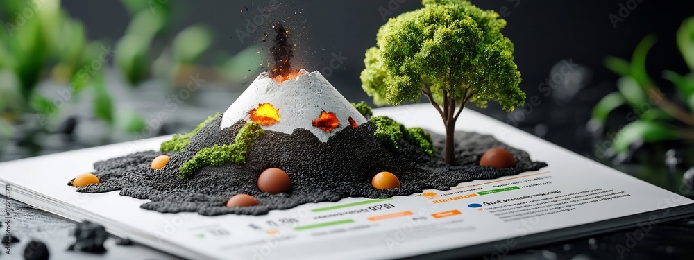 A 3D rendered infographic visualizing and comparing the frequencies of ...