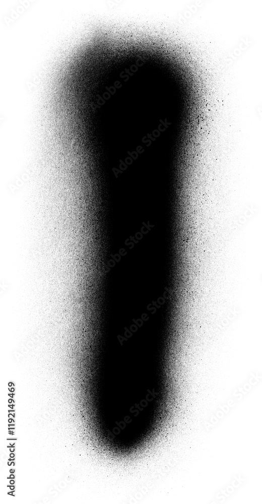 Misty black spray paint splatter with textured gradient and sharp edges ...