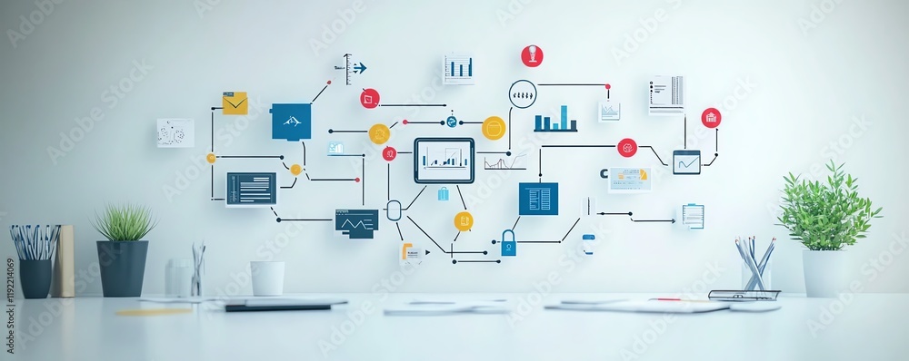 Chaotic decision tree and disorganized business process, messy ...