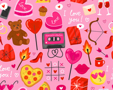 Seamless Valentine Music Pattern Free Stock Photo - Public Domain Pictures