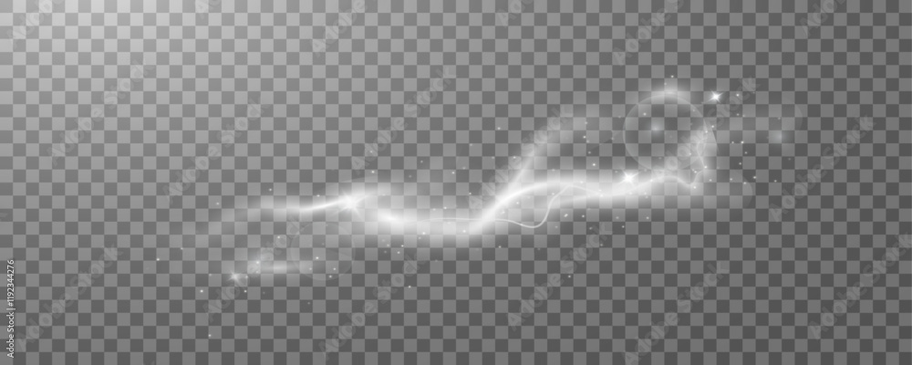 Realistic lightning flash effect, thunderstorm and lightning. Shining ...