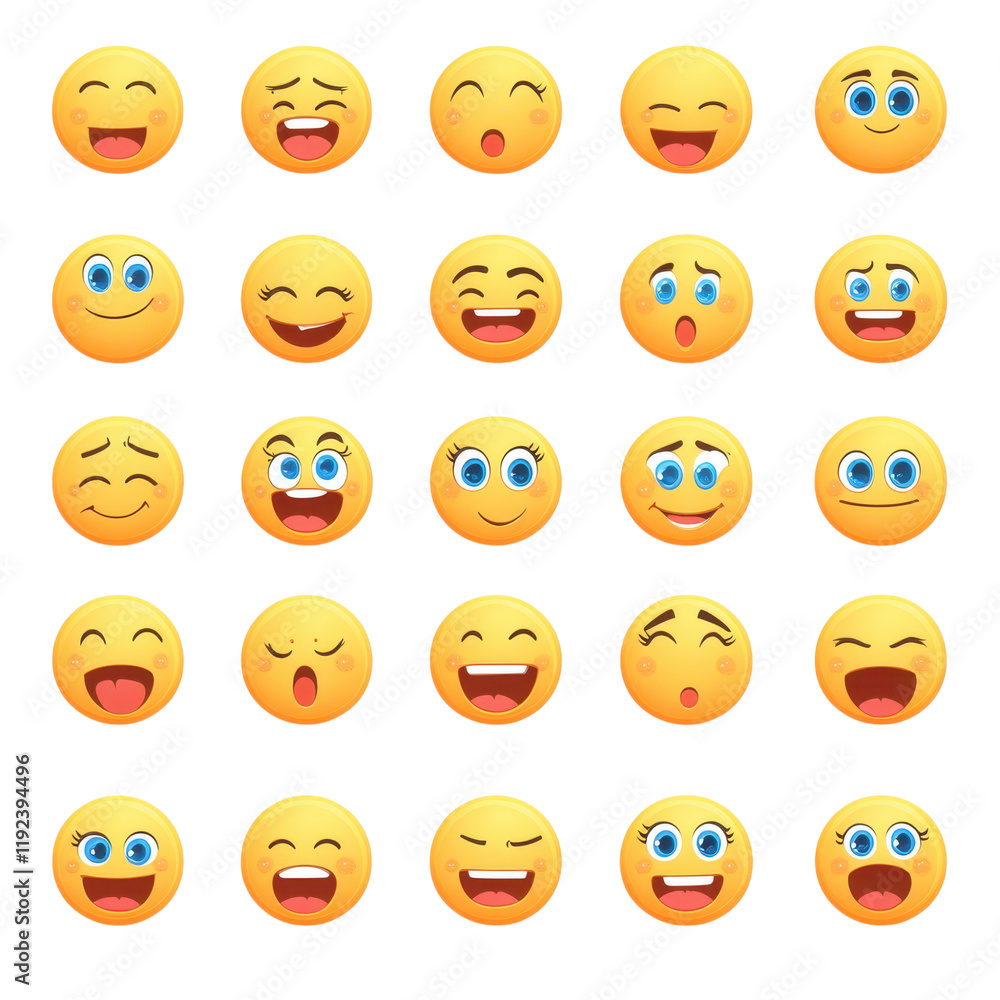 collection of emoji symbols representing various emotions, including ...