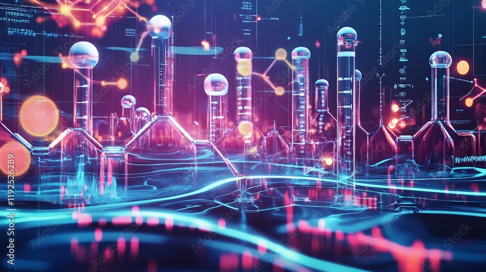 Chemical kinetics scene illustrating reaction rates the role of ...