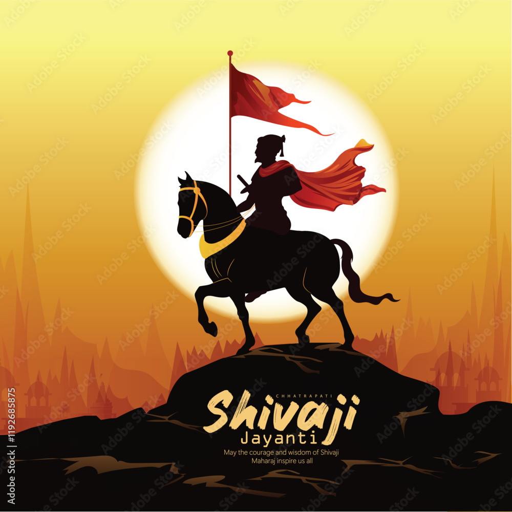 Chhatrapati Shivaji Maharaj Indian Maratha warrior king, celebrating ...