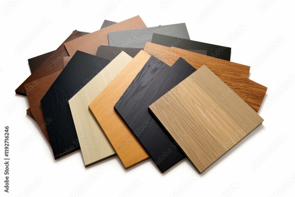 Wood panels showing a range of colors and grain patterns, ideal for ...