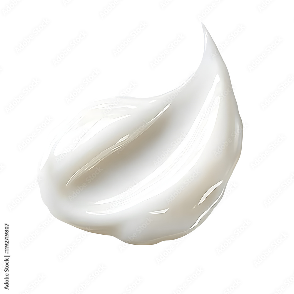 White cosmetic cream texture isolated on transparent background Stock ...