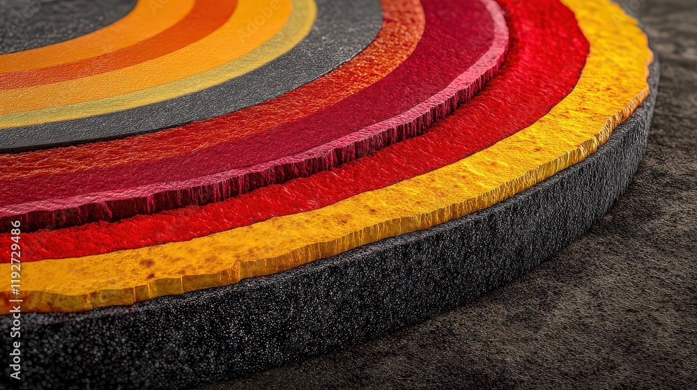 Detailed Digital Illustration of Tire Layers for Educational Purposes ...