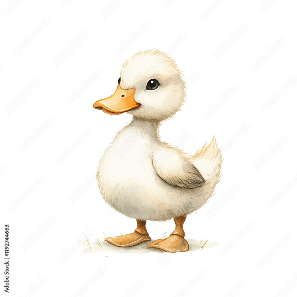Duck isolated on png background. Wonderful watercolor duck without ...