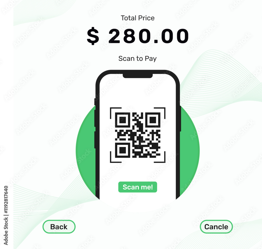 Image vectorielle Stock QR code scan here vector. Qr code, barcode, scan me, printable scan here ...