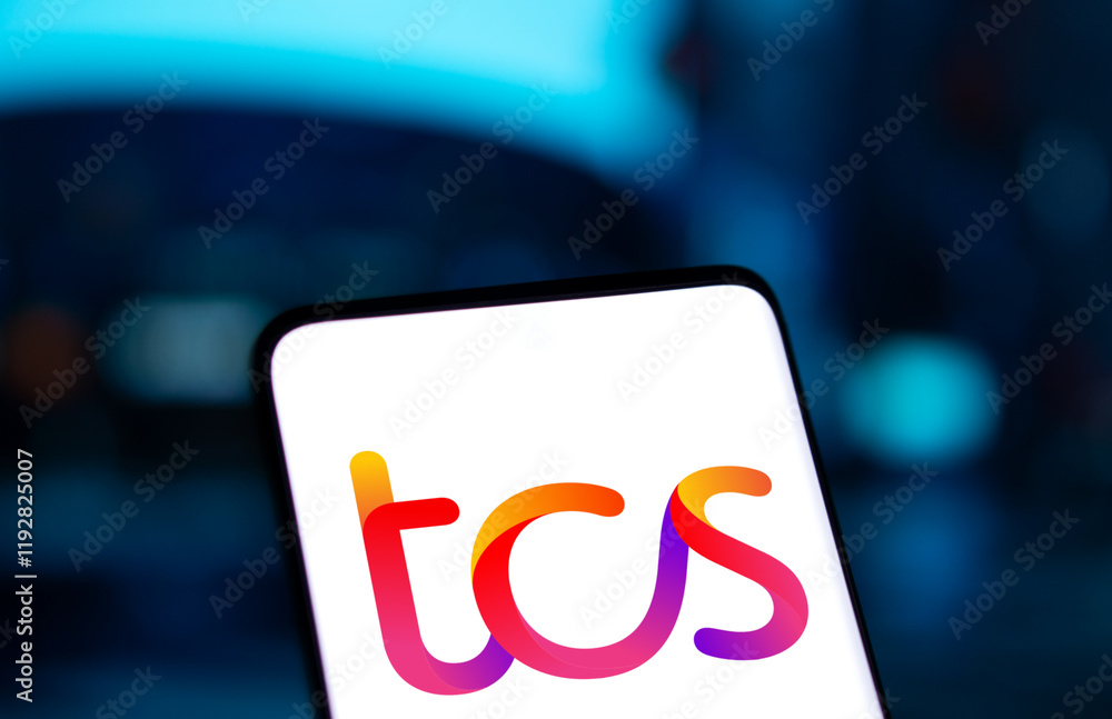 Dhaka, Bangladesh- 9 Jan 2025: Tcs logo is displayed on smartphone ...