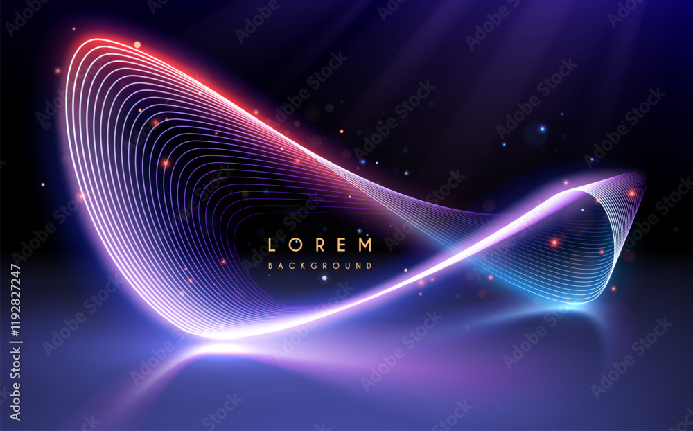 Neon glowing infinity sign lines Stock Vector | Adobe Stock