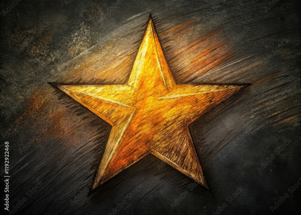 Hand-drawn glowing star PNG, perfect for dark backgrounds, rough sketch ...