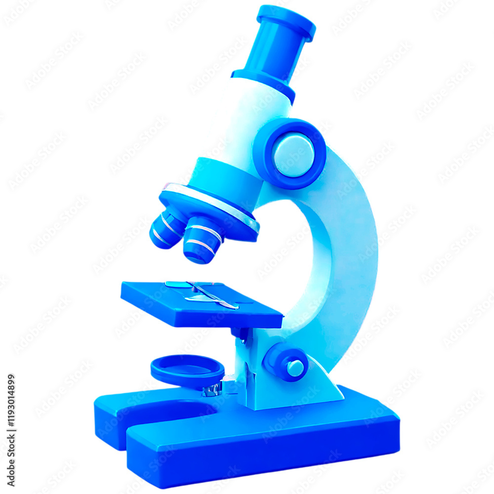 microscope, medical microscope for lab testing 3d icon illustration ...