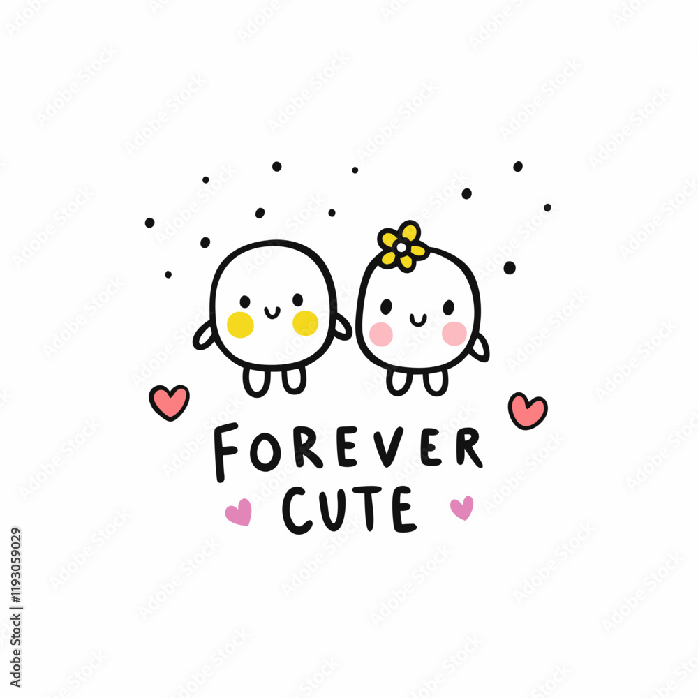 เวกเตอร์ Stock t shirt Create a design with two chibi characters ...