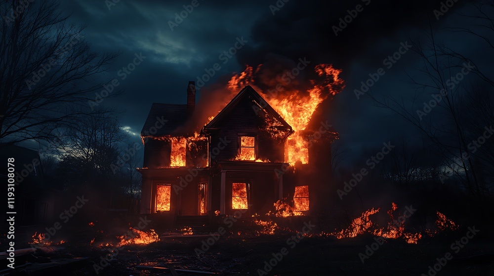 Victorian House Consumed by Fire Amid Wildfire Crisis, LA, wildfires ...