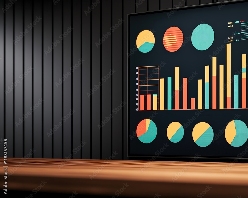 Chart digital wall screen concept . An investment firm s command center ...