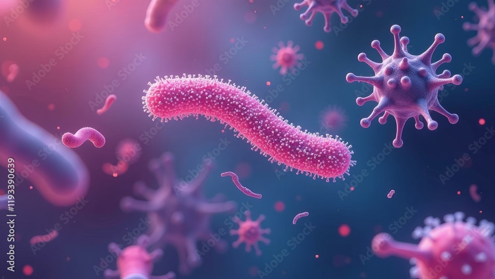 Rodshaped ospiral-shaped bacteria that may be represented as ...