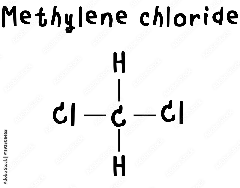 Methylene chloride,chemical structure of Methylene chloride ...