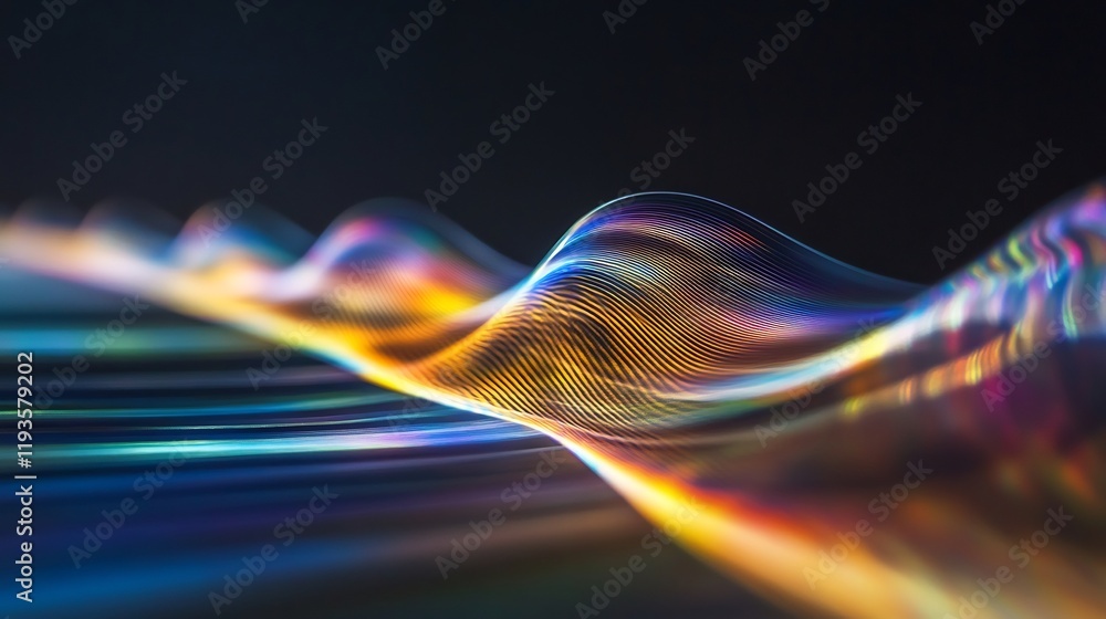 Light wave bending through refraction diffraction patterns creating ...