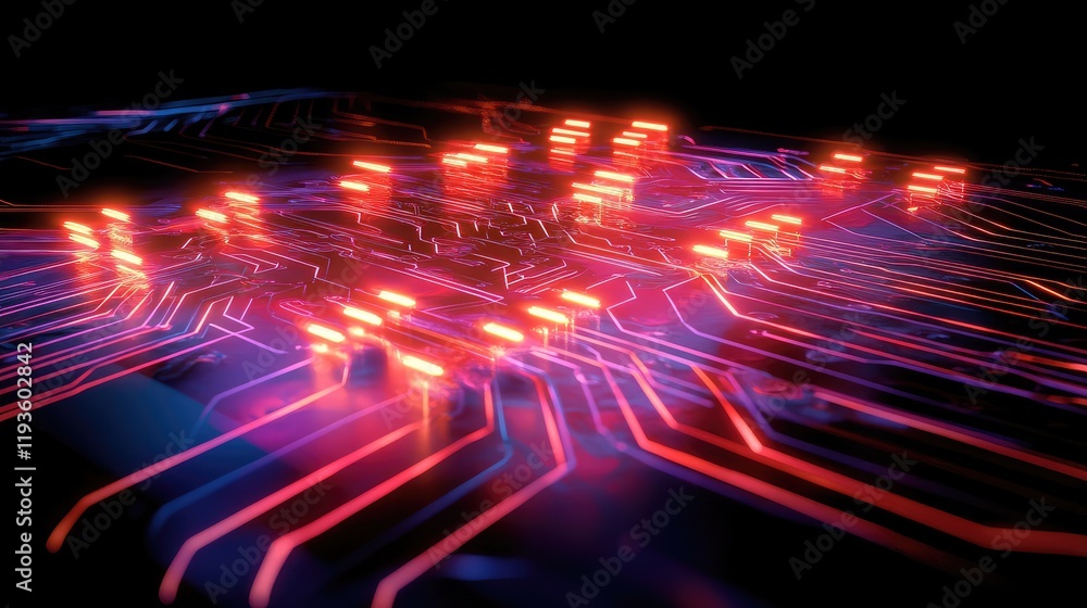 Photonic quantum computing, with photons represented as light pulses navigating through quantum ...