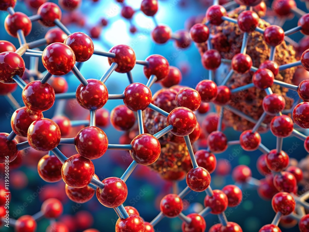 Microscopic View of Hemoglobin Molecules, Red Blood Cell Oxygen ...