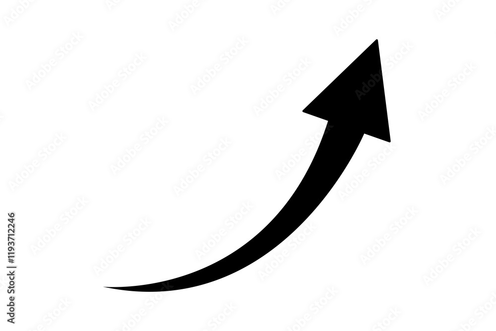 black curve arrow icon on transparent background. flat style. arrow ... black curve arrow icon on transparent background. flat style. arrow ...