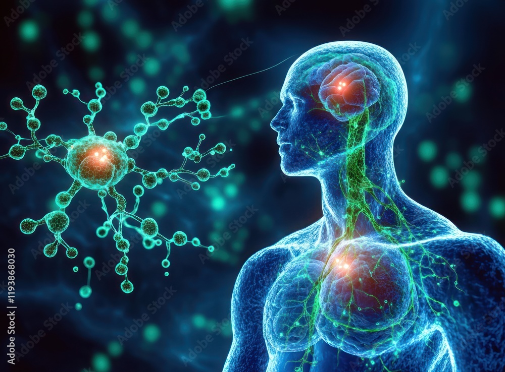 Swollen Lymph Node Infections in the Lymphatic System Immune Response ...