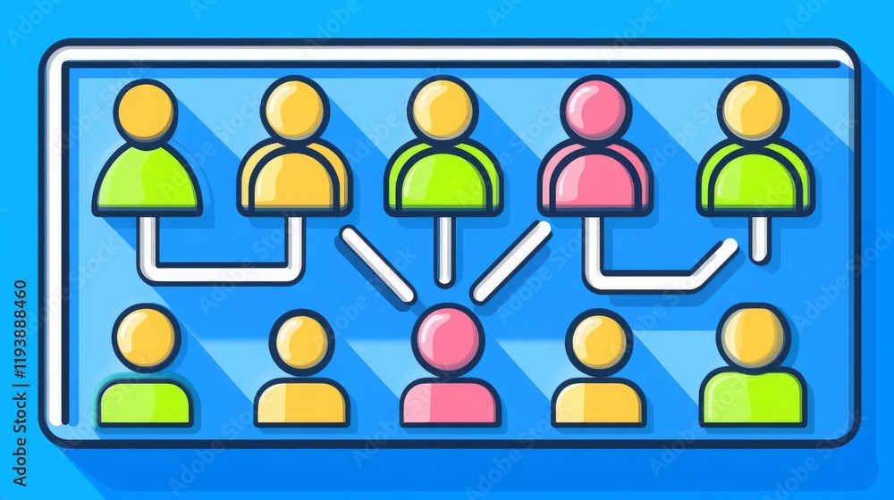 Multilevel marketing organization structure connecting people and ...