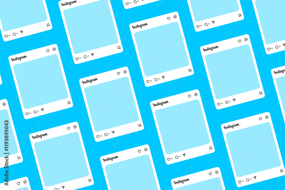 Vetor instagram post mockup vector. social media instagram carousel ...