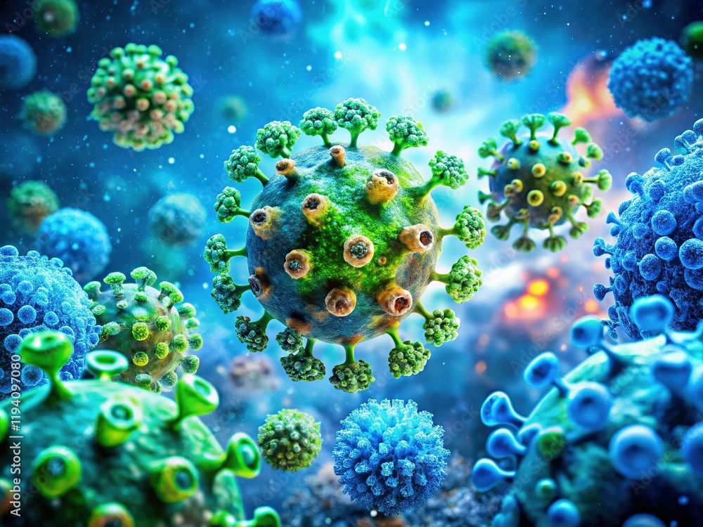Microscopic View of Siberian Zombie Virus Molecules â€“ Macro ...