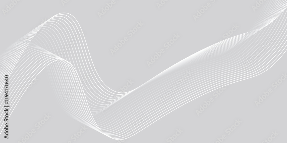 Wavy business curve lines on transparent background. Abstract ocean ...
