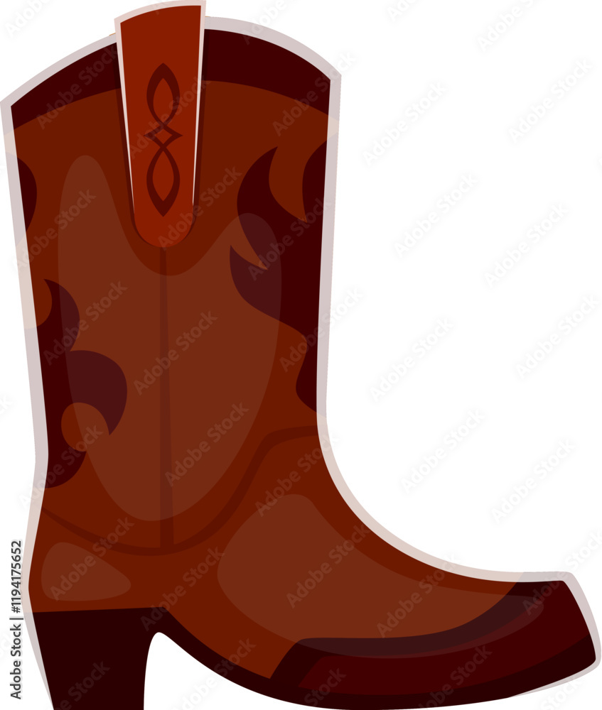 Letter L cowboy boot font, wild west typeface, western type, sheriff ...