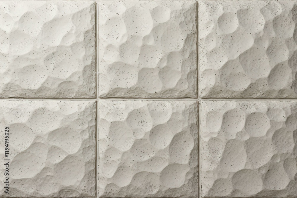 White ceramic tiles with a hammered texture, arranged in a 2x3 grid ...