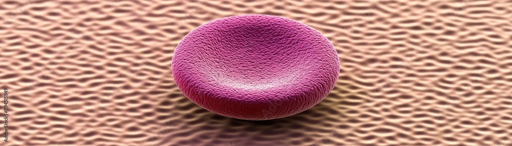 Microscopic View of a Red Blood Cell on Textured Surface Under High ...