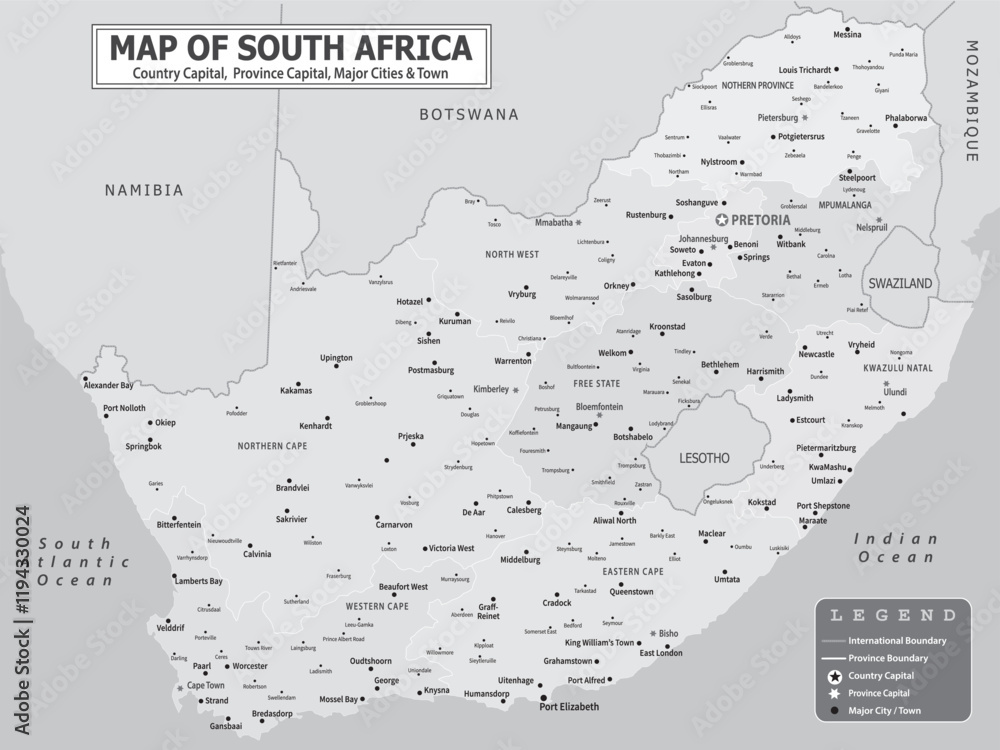 Vector de Stock African Countries Geography Political map. Political ...