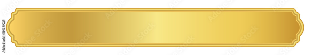 gold label banner, luxury golden frame, gold name plate Stock Vector ...