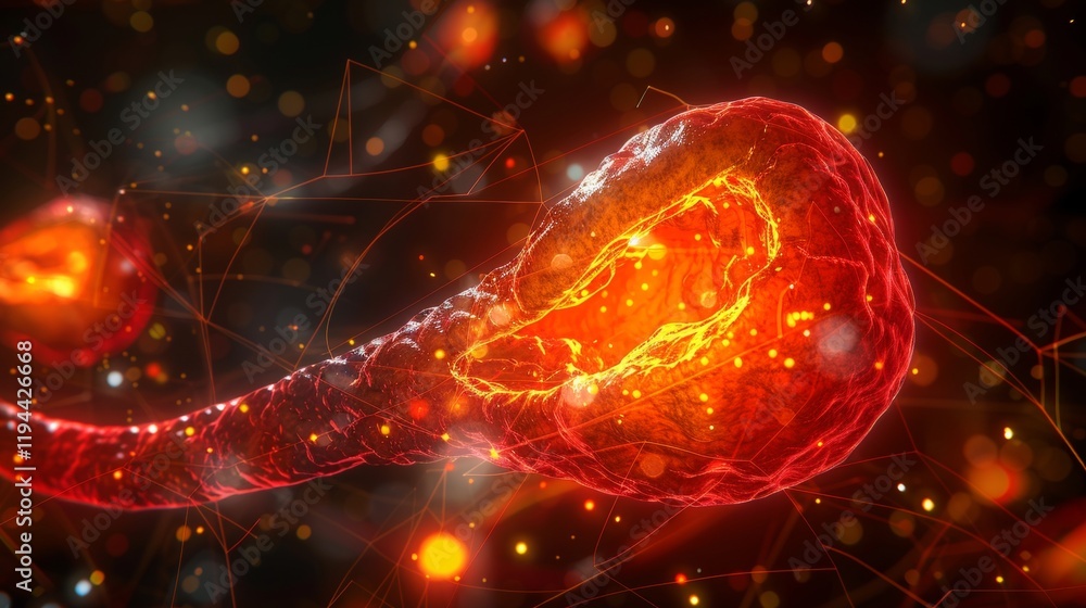 Understanding tongue cancer a 3d illustration of squamous cell ...