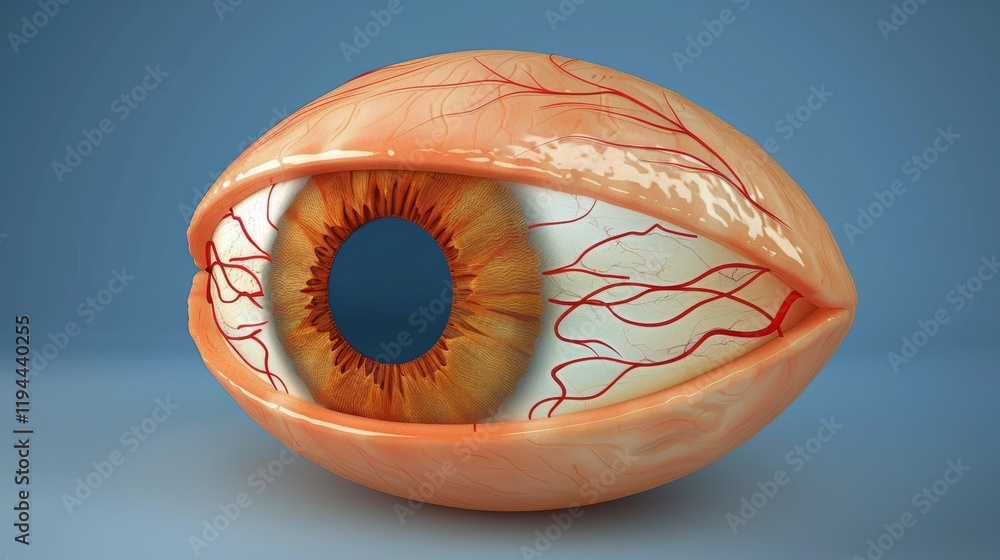 Detailed 3d illustration of human eye anatomy showcasing the inner ...