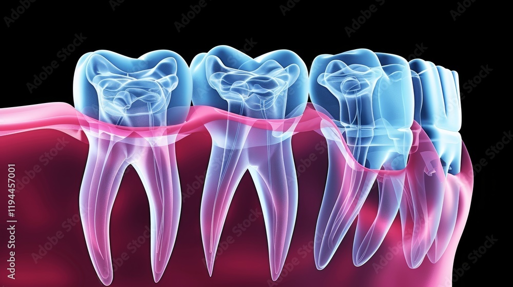 Comprehensive 3d illustration of maxilla and mandible anatomy related ...