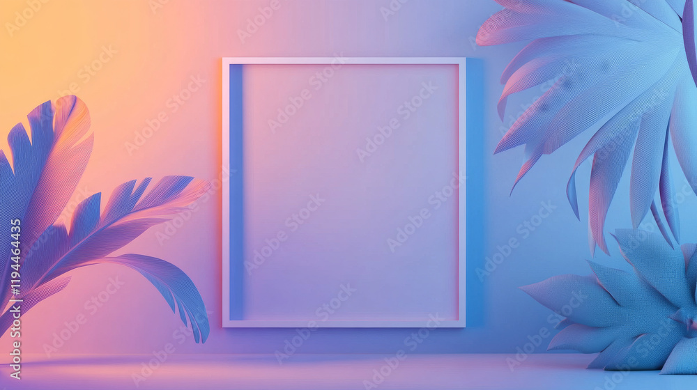 Square shadow box frame vector effect template. Rectangle page border ...