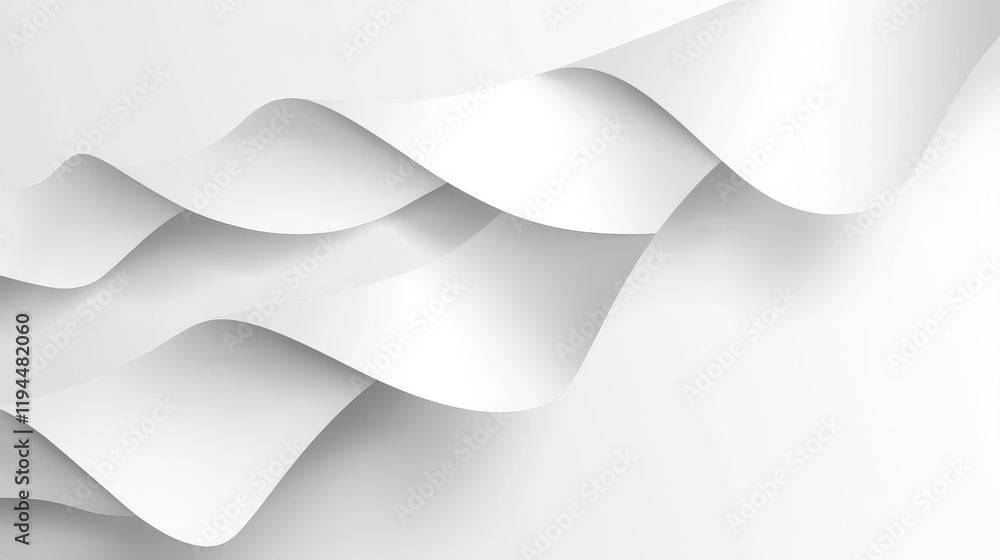 Fold leaflet mockup. Blank trifold paper template. White a4 booklet ...