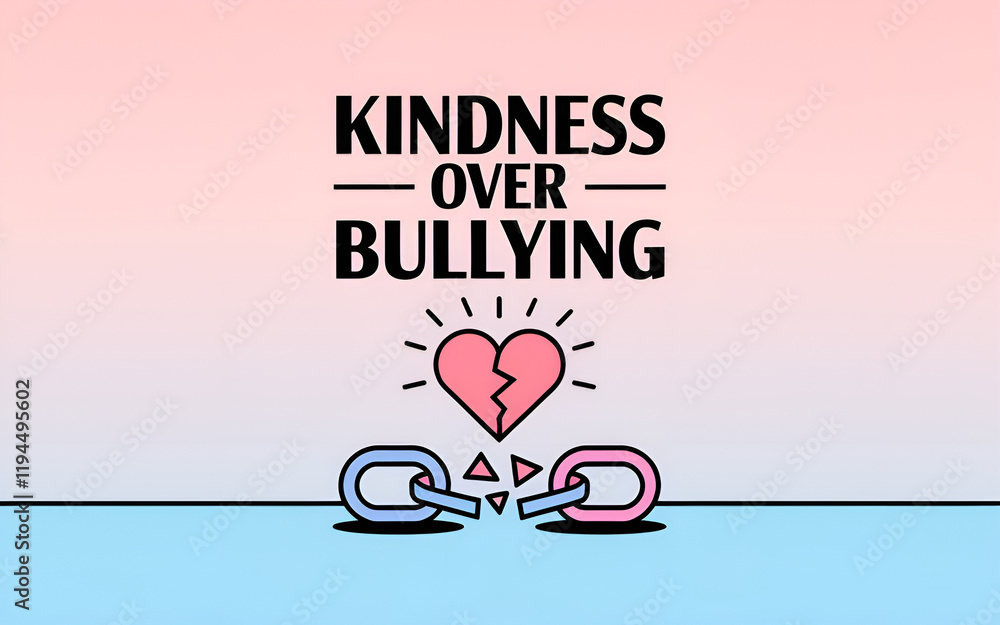 Kindness Over Bullying - Motivational Poster Promoting Empathy and ...