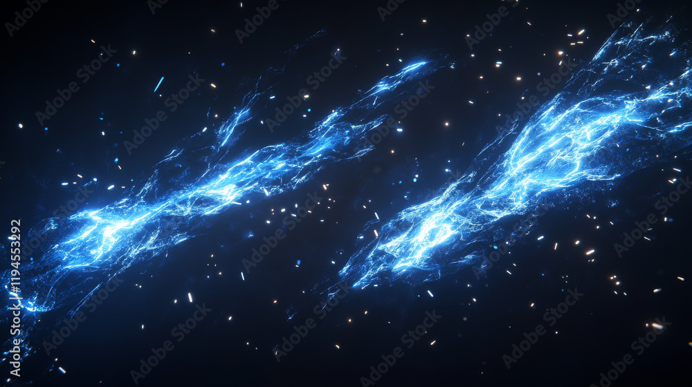 Sprite sheet with lightnings, thunderbolt strikes set for game fx ...