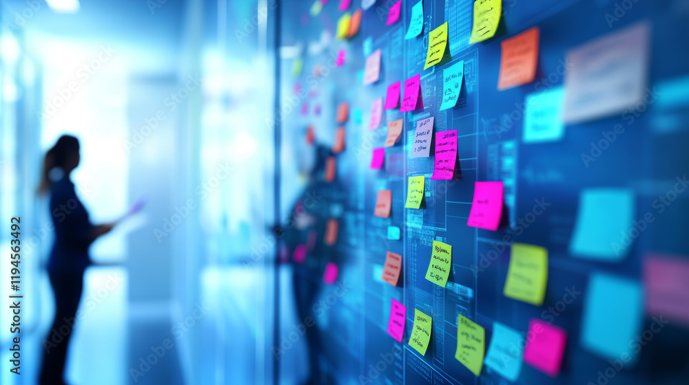 Ilustración de Stock Business workflow steps with research, brainstorm ...