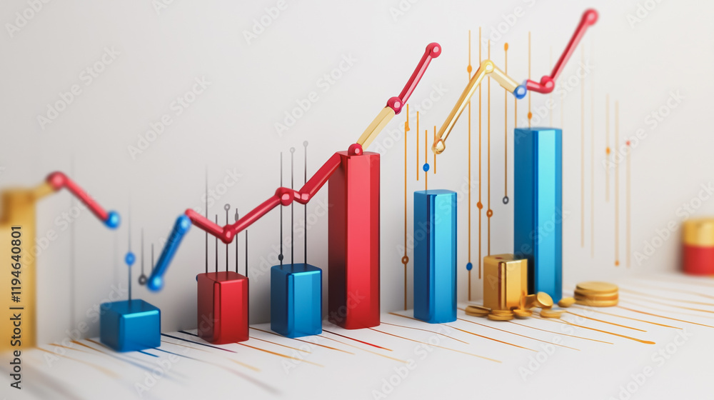 abstract, white, background, colorful, charts, Abstract white ...