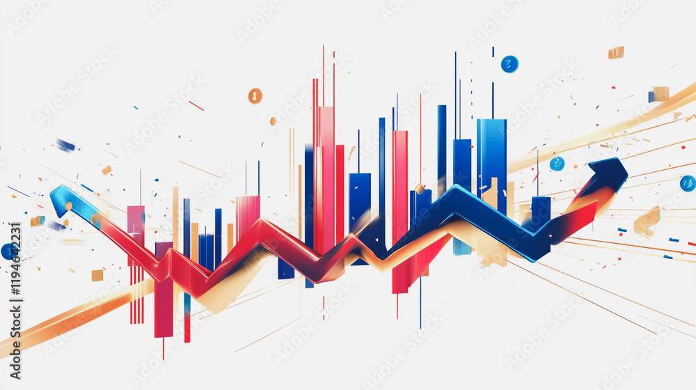 Ilustración de Stock abstract, white, background, colorful, charts ...