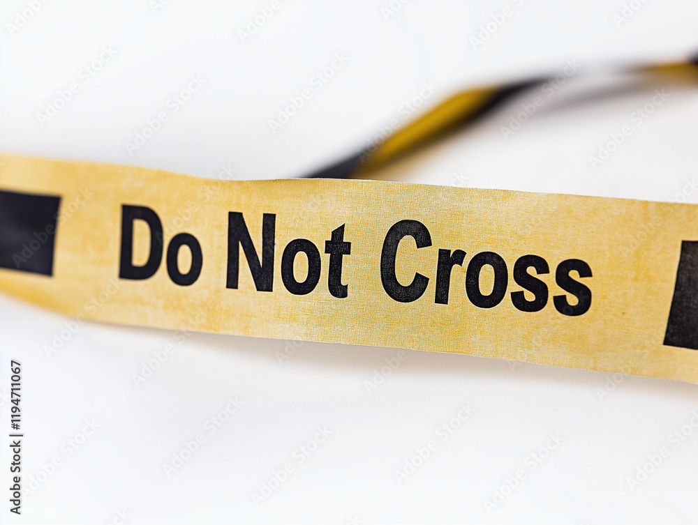 Security Do Not Cross police investigation cordon tape isolated on ...