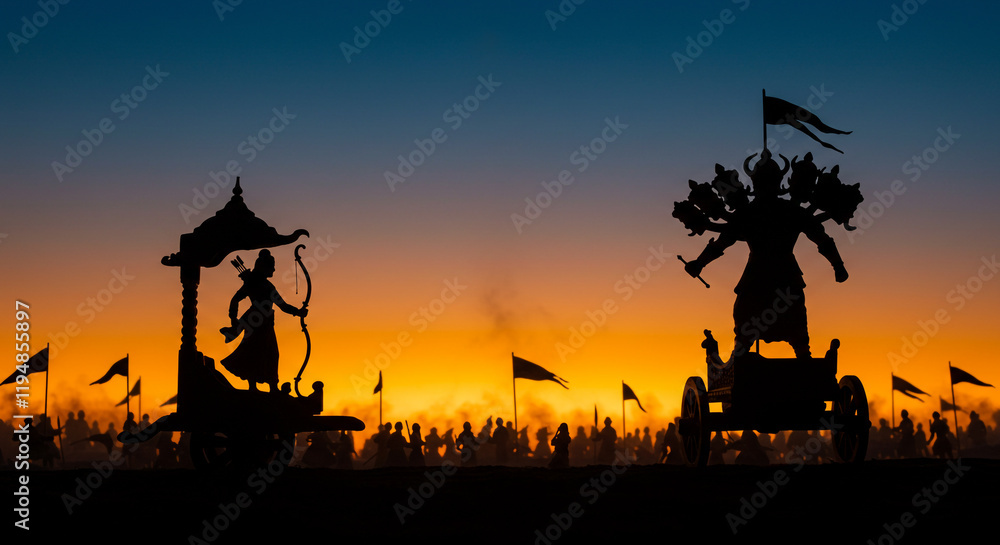 Ravana’s Army at Dusk in Ramayana War Stock Illustration | Adobe Stock